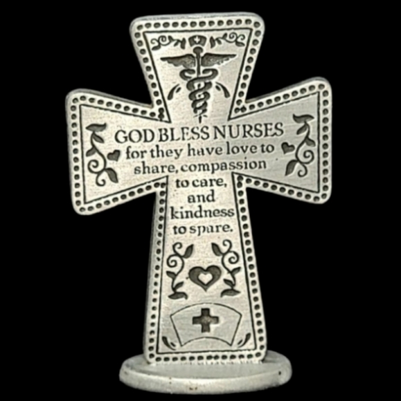 Camco | Other | God Bless Nurses Standing 3 Metal Cross | Poshmark